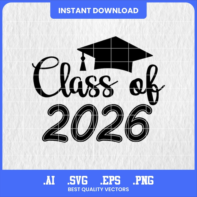 Class of 2026 SVG, Graduation Cap Design, Senior 2026 Cut File, Cricut ...