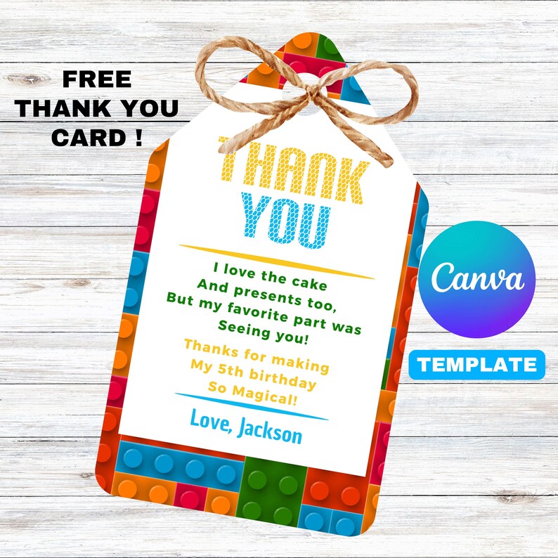 Building Blocks Birthday Invitation | Building Bricks Kids Birthday ...