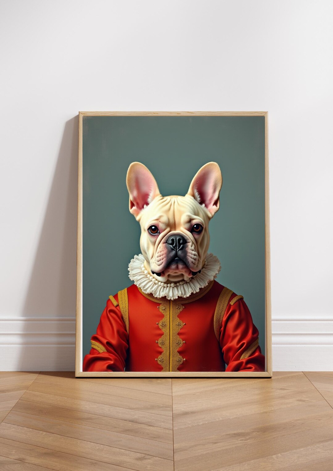 Renaissance French Bulldog Art Print | Royal Pet Portrait | Funny Dog ...