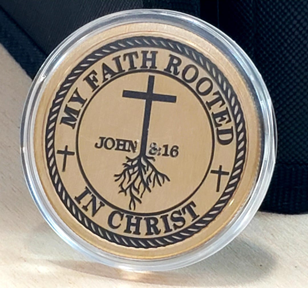 Engraved Brass Faith Coin, John 3:16 - Etsy