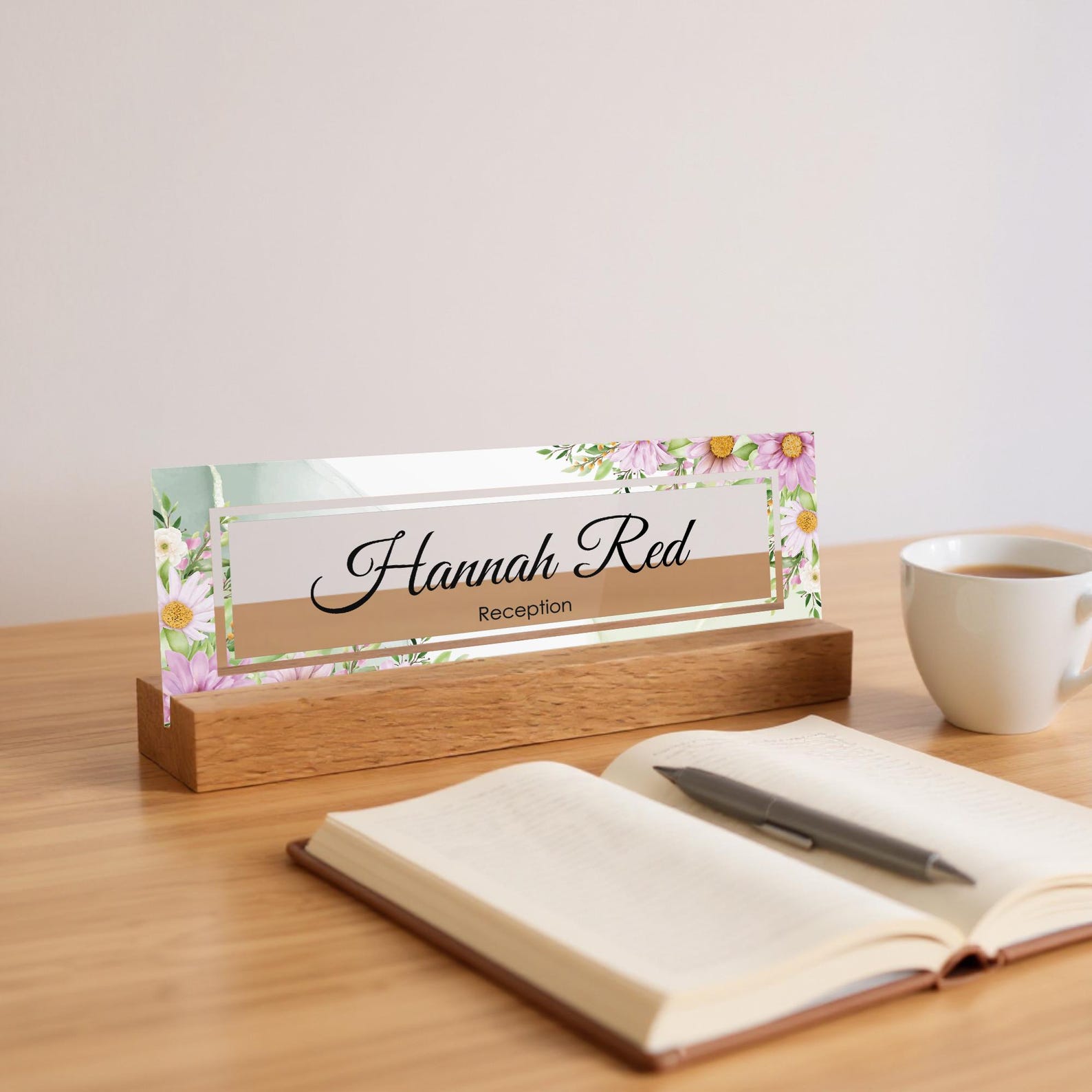 Personalized Desk Name Plate – Custom Acrylic Office Sign, Engraved ...