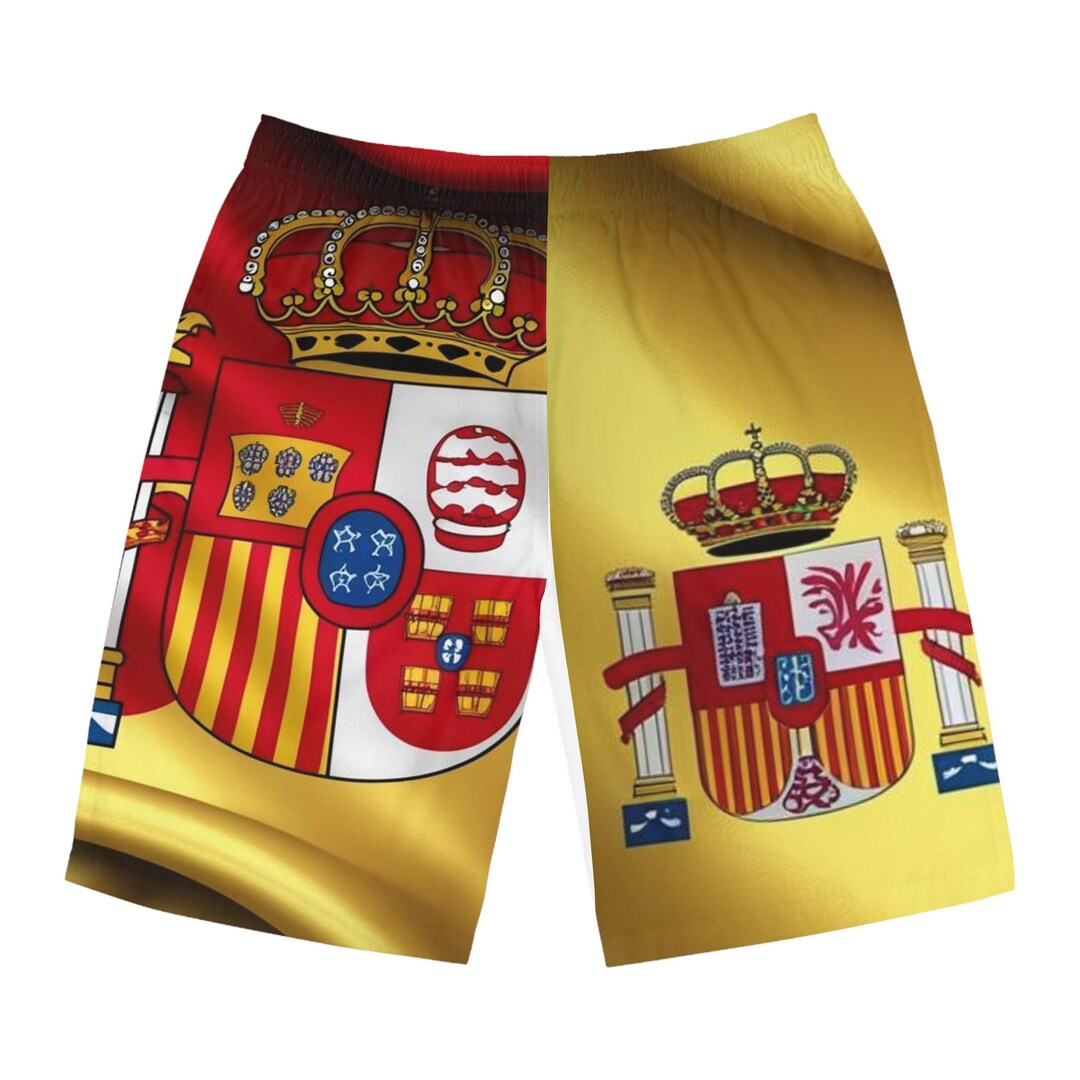 Spanish Flag Swim Trunks, Men's Swimwear, Perfect for Vacations ...