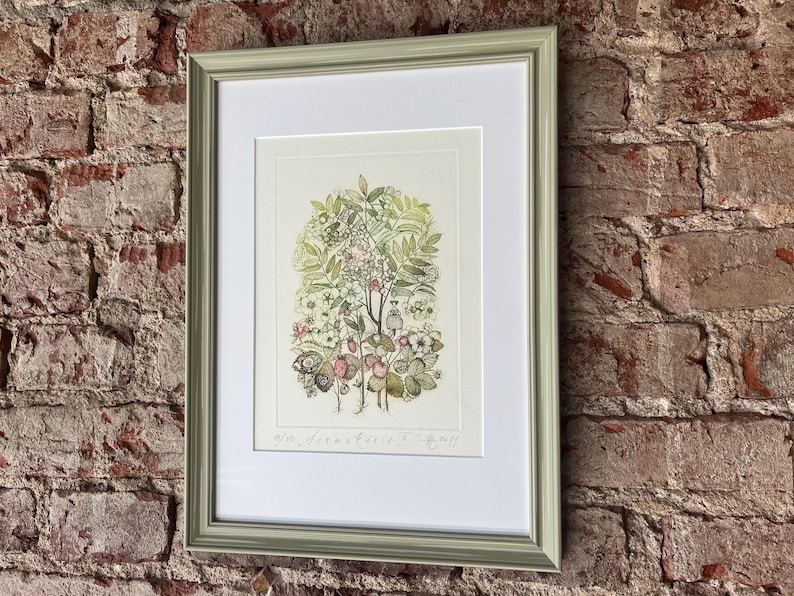 Etching - Rowan Etching - Rowan Art - Botanical Print - Printmaking ...