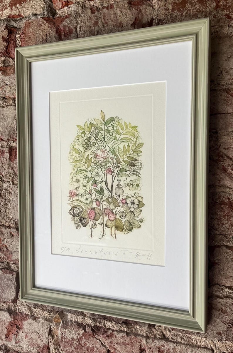 Etching - Rowan Etching - Rowan Art - Botanical Print - Printmaking ...