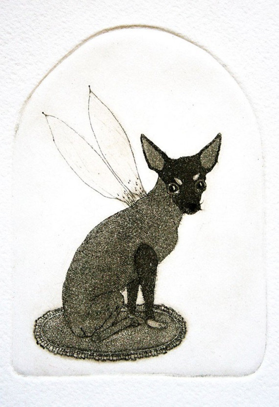 Etching - Dog Etching - Dog Art - Printmaking - Fine Art Etching ...