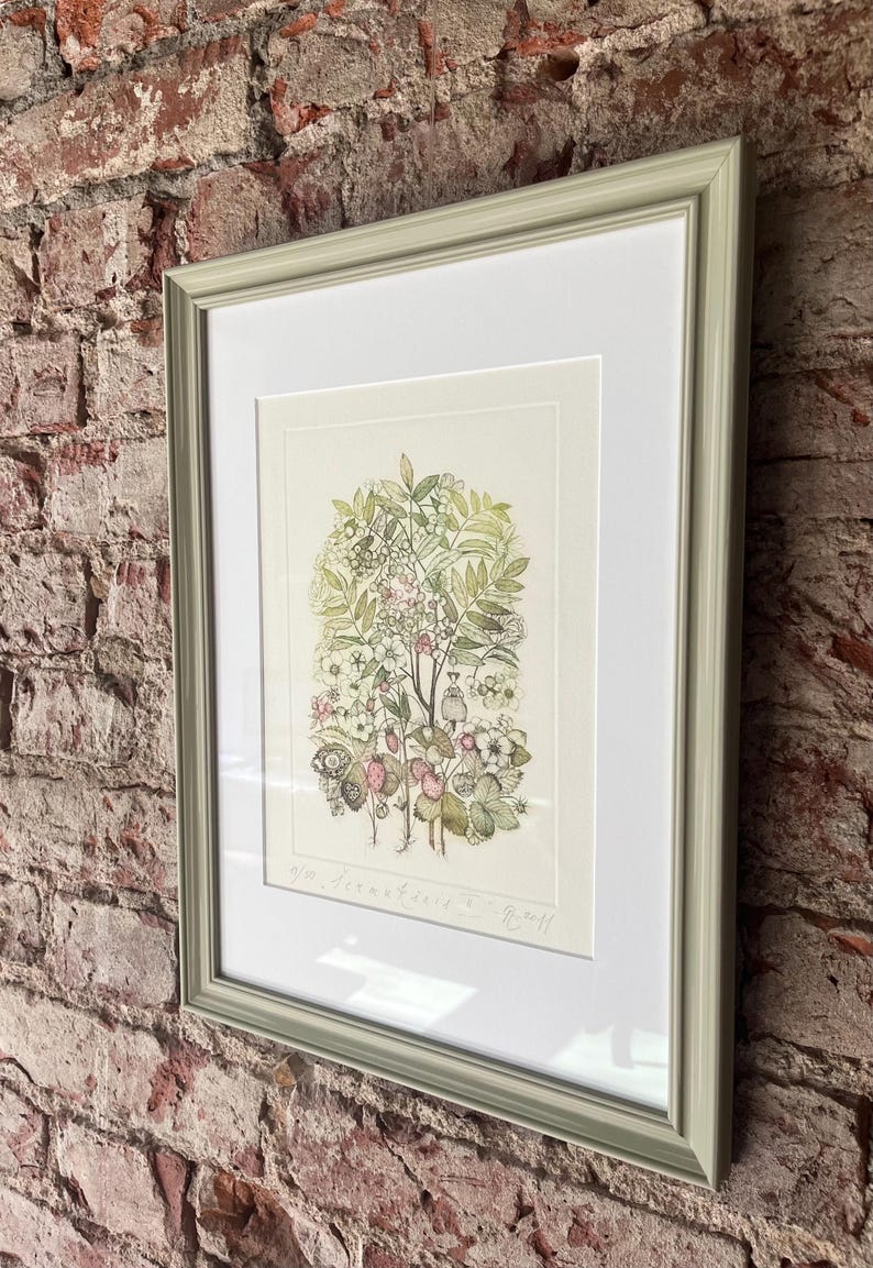 Etching - Rowan Etching - Rowan Art - Botanical Print - Printmaking ...