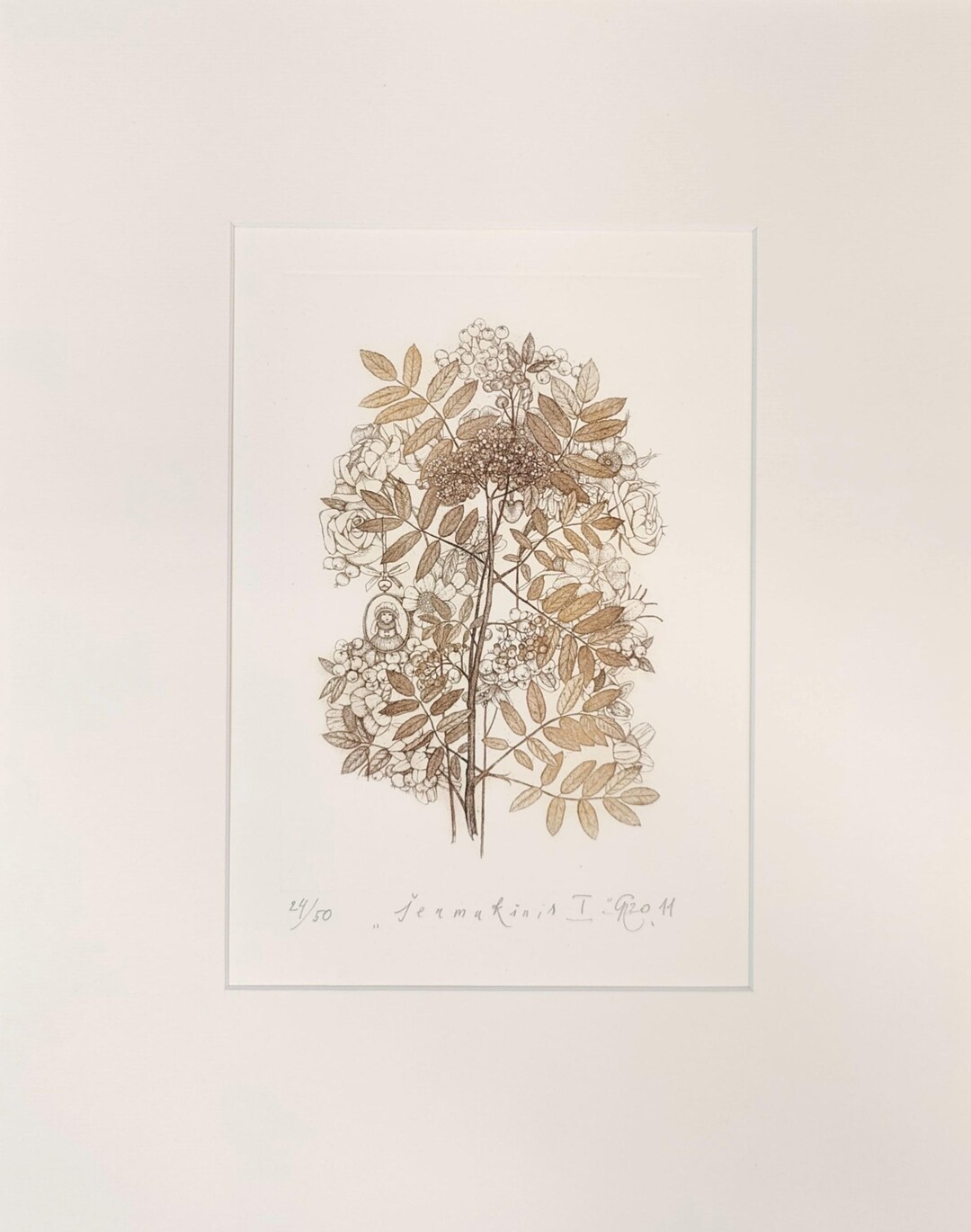 Etching - Rowan Etching - Rowan Art - Botanical Print - Printmaking ...