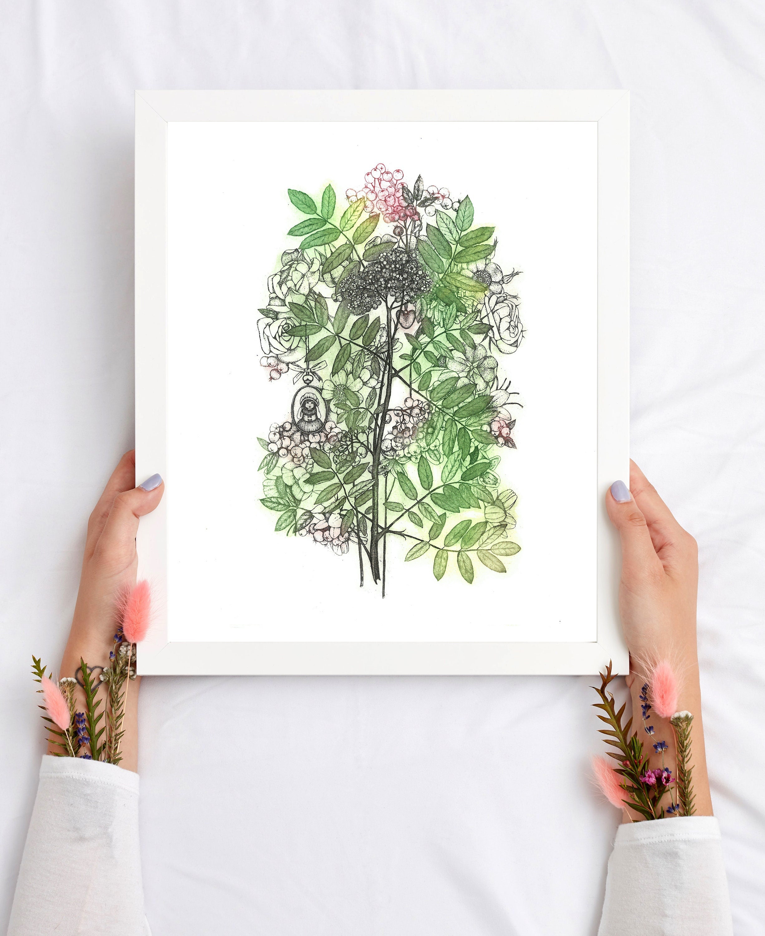 Etching - Rowan Etching - Rowan Art - Botanical Print - Printmaking ...