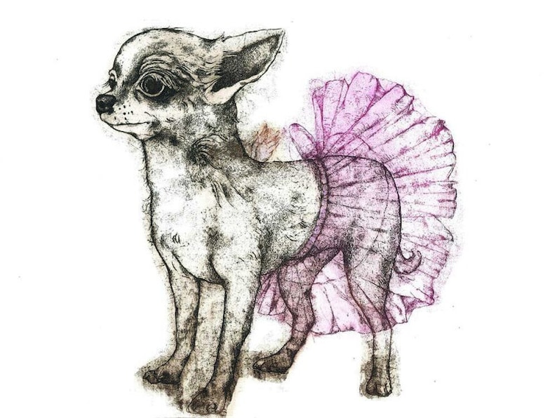 Etching - Dog Etching - Dog Art - Printmaking - Fine Art Etching ...