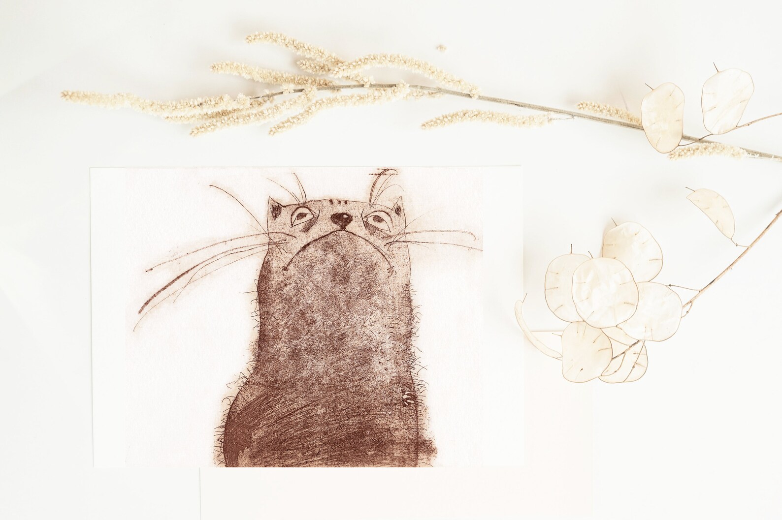 Etching Cat Etching Cat Art Printmaking Fine Art | Etsy