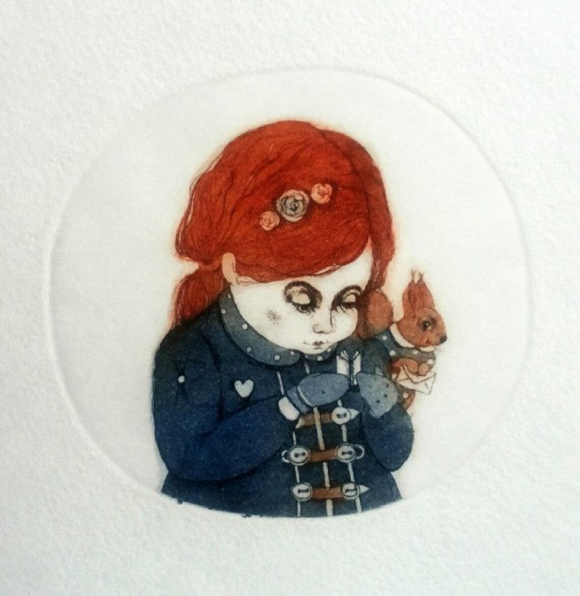 Etching Girl Etching Book Etching Book Art Printmaking Fine Art Etching ...