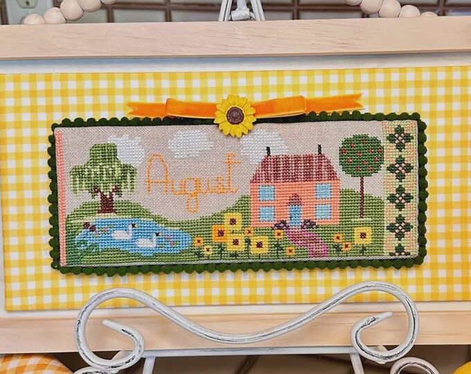 Cross Stitch Pattern, the August House, My Father's House, Summer Decor ...