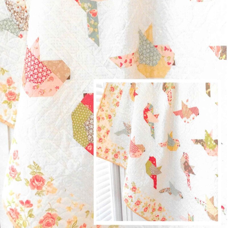 Quilted Basket With Birds - Etsy