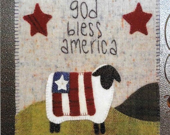 Wool Applique Pattern Simply Sheep Wool Wallhanging Farm - Etsy