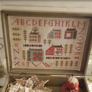 Counted Cross Stitch Pattern, Saltbox Quilt Sampler, Saltbox Houses ...