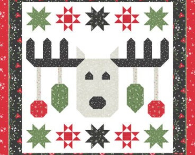 Quilt Pattern, Deerly Loved, Reindeer Quilt, Country Rustic, Christmas ...