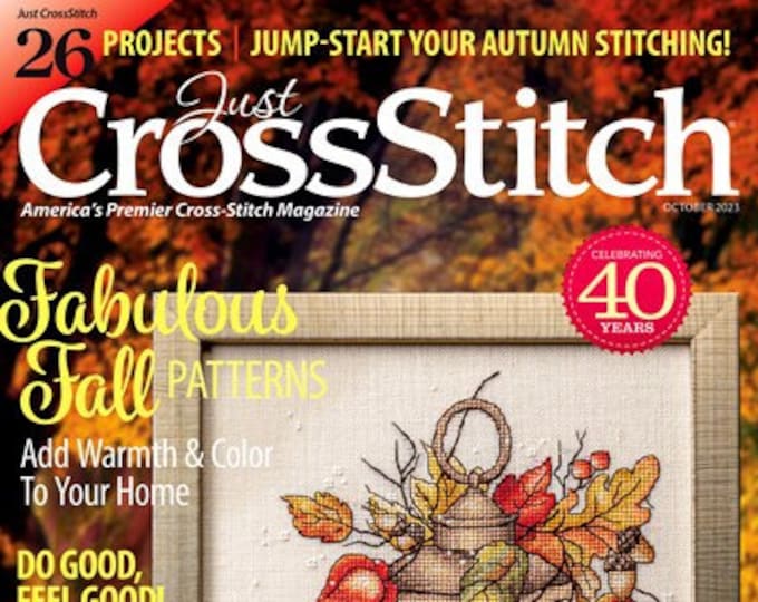 Magazine, Just Cross Stitch, October 2023, Halloween, Autumn, Counted ...