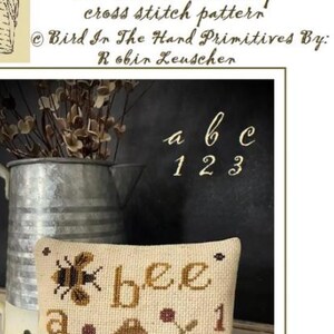 Counted Cross Stitch Pattern, A Bee C Beeskep, Cross Stitch, Beehive ...
