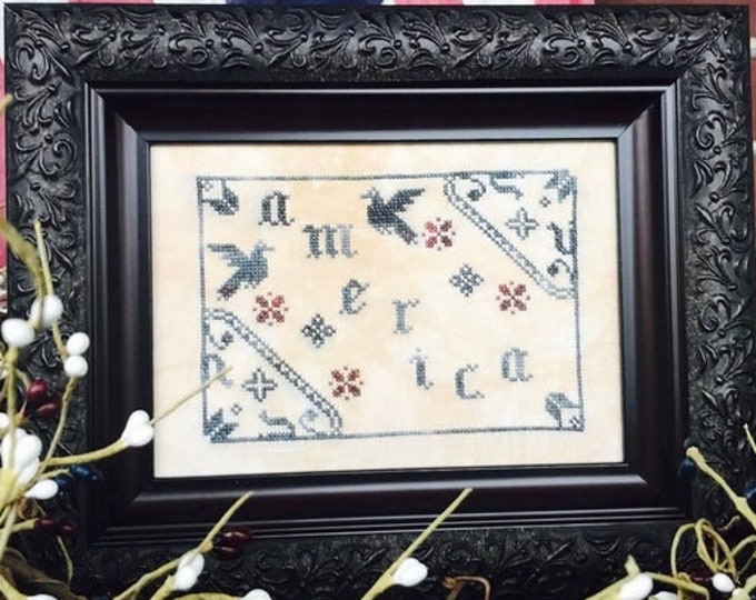Cross Stitch Pattern Little American Sampler Patriotic - Etsy