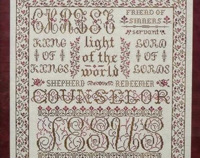 Counted Cross Stitch Pattern, the Name of Jesus, Scriptural Sampler ...
