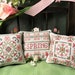 Counted Cross Stitch Pattern, Spring on a Square, Spring Decor, Pillow ...