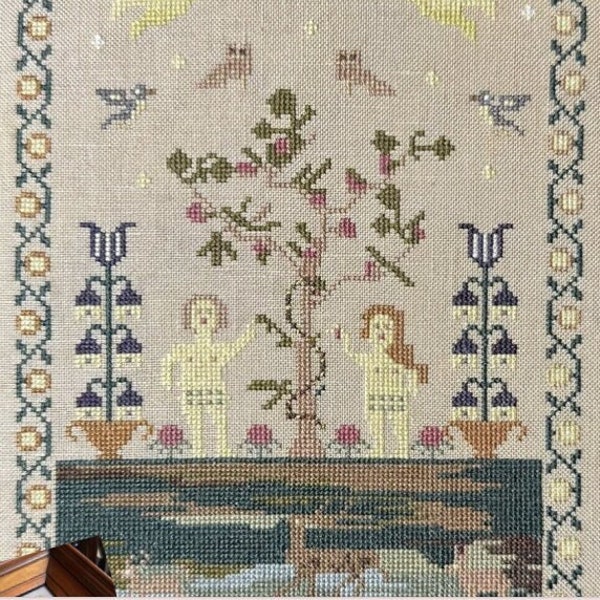Adam and Eve Sampler - Etsy