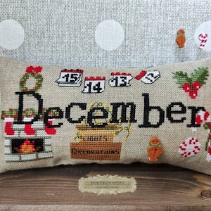 Counted Cross Stitch Pattern, When I Think of December, Christmas Decor ...