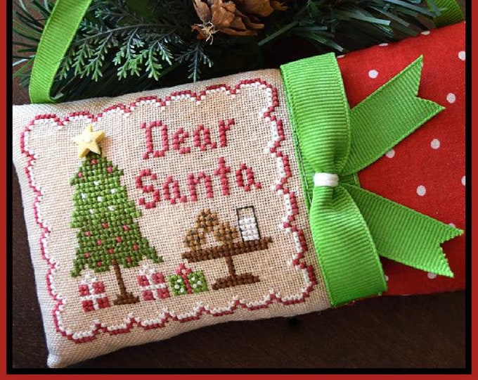 Counted Cross Stitch, Dear Santa, Christmas Ornament, Christmas Pillow ...