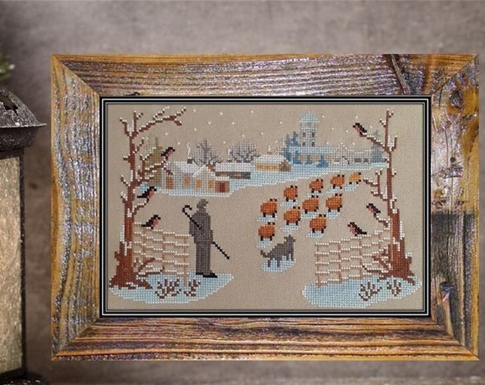 Cross Stitch Pattern, Serenity of Winter, Birds, Winter Decor, Snowy ...