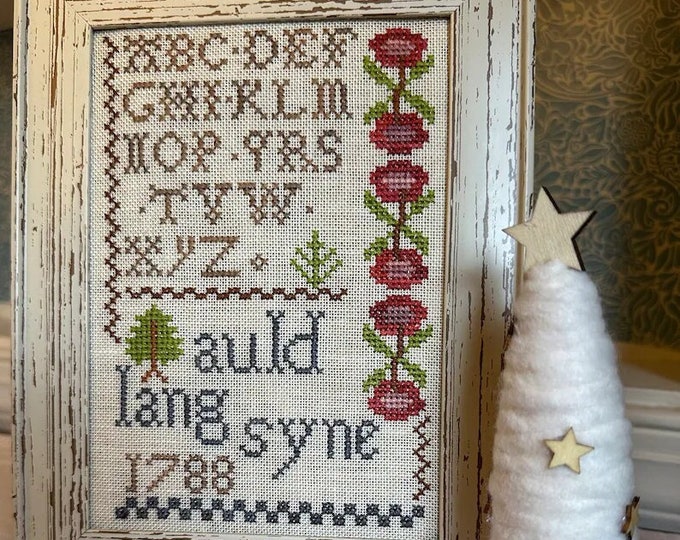 Cross Stitch Pattern, Robert Burns Sampler, Auld Lang Syne, Pillow ...