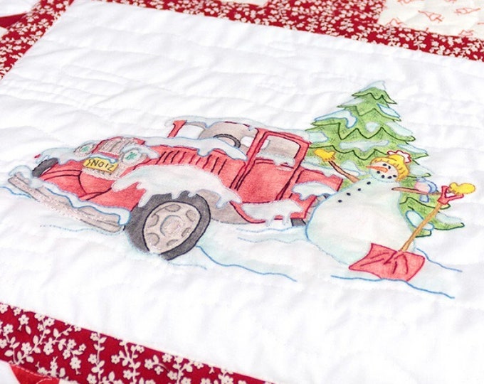 Embroidery Pattern, Snowball Delivery, Winter Decor, Christmas Decor ...