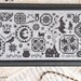Cross Stitch Pattern, Enchanted Quaker, Halloween Decor, Crows, Cats ...