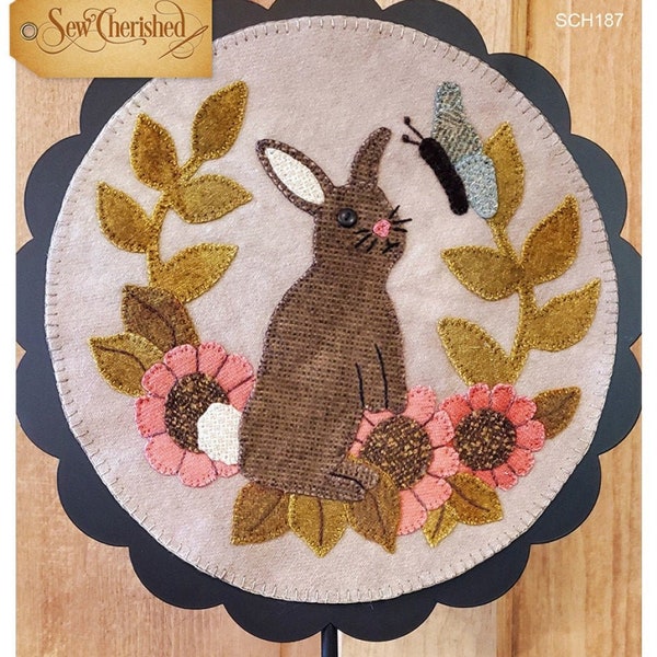 Wool Applique Bunny - Etsy