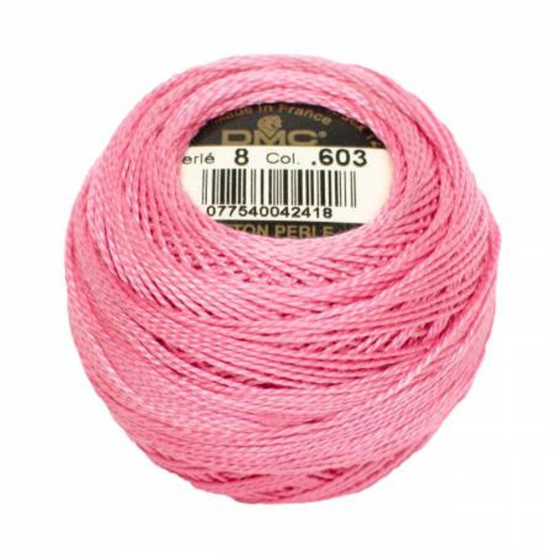 DMC Perle Cotton, Size 8, DMC 603, Pearl Cotton, Cranberry, Embroidery ...