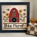 Counted Cross Stitch, the Bee Farm, Barn, Pinkeep, Pincushion ...