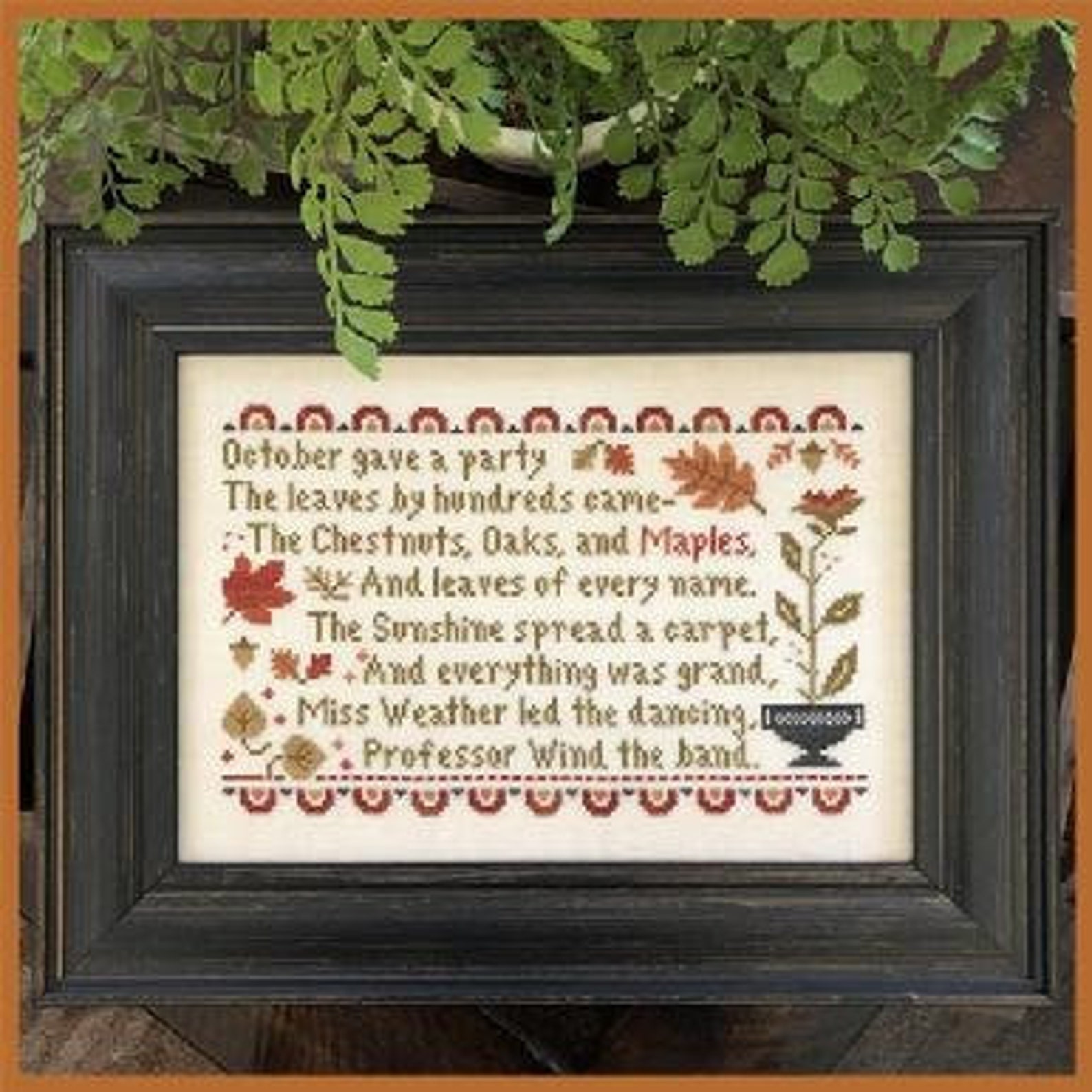 Counted Cross Stitch Pattern October's Party Fall - Etsy