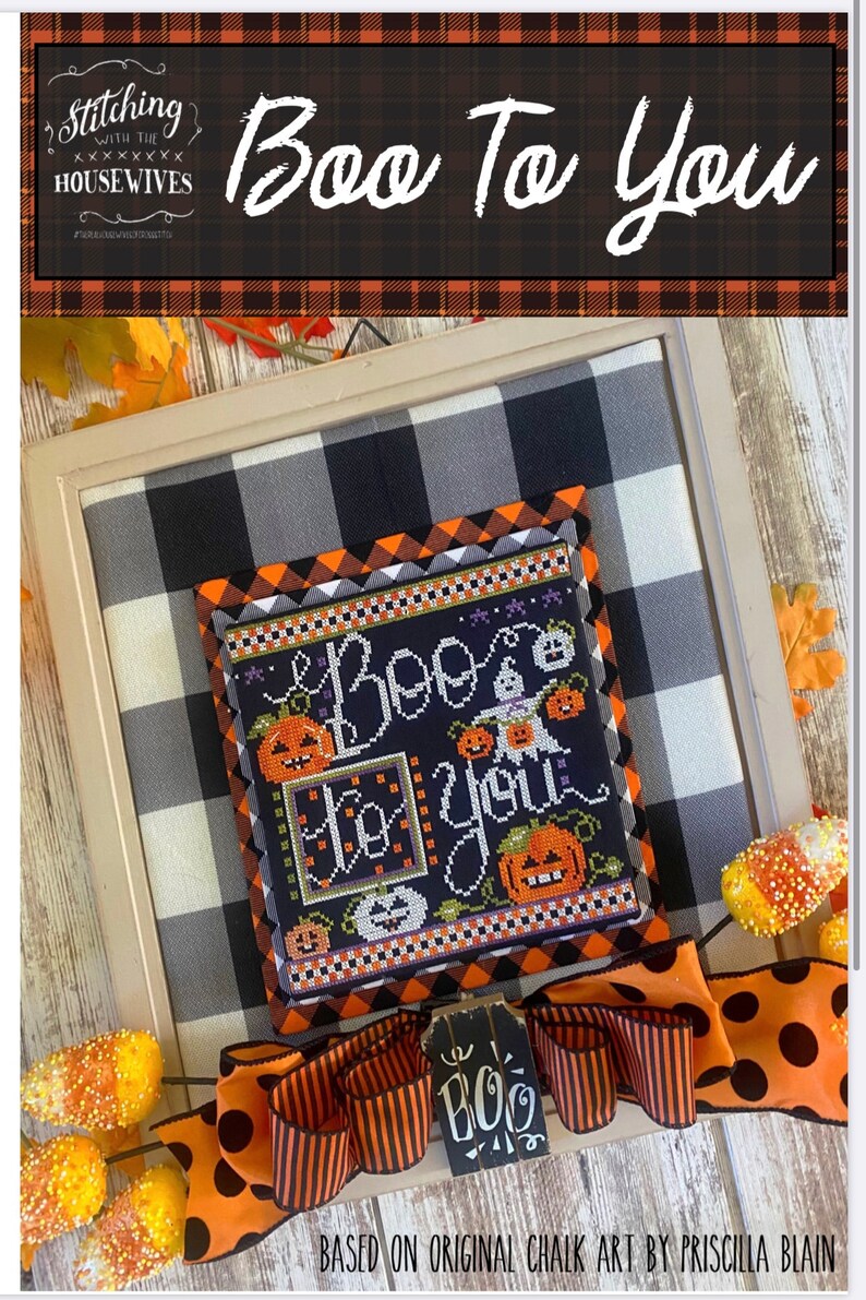 Cross Stitch Pattern Boo to You Halloween Decor Pumpkins - Etsy