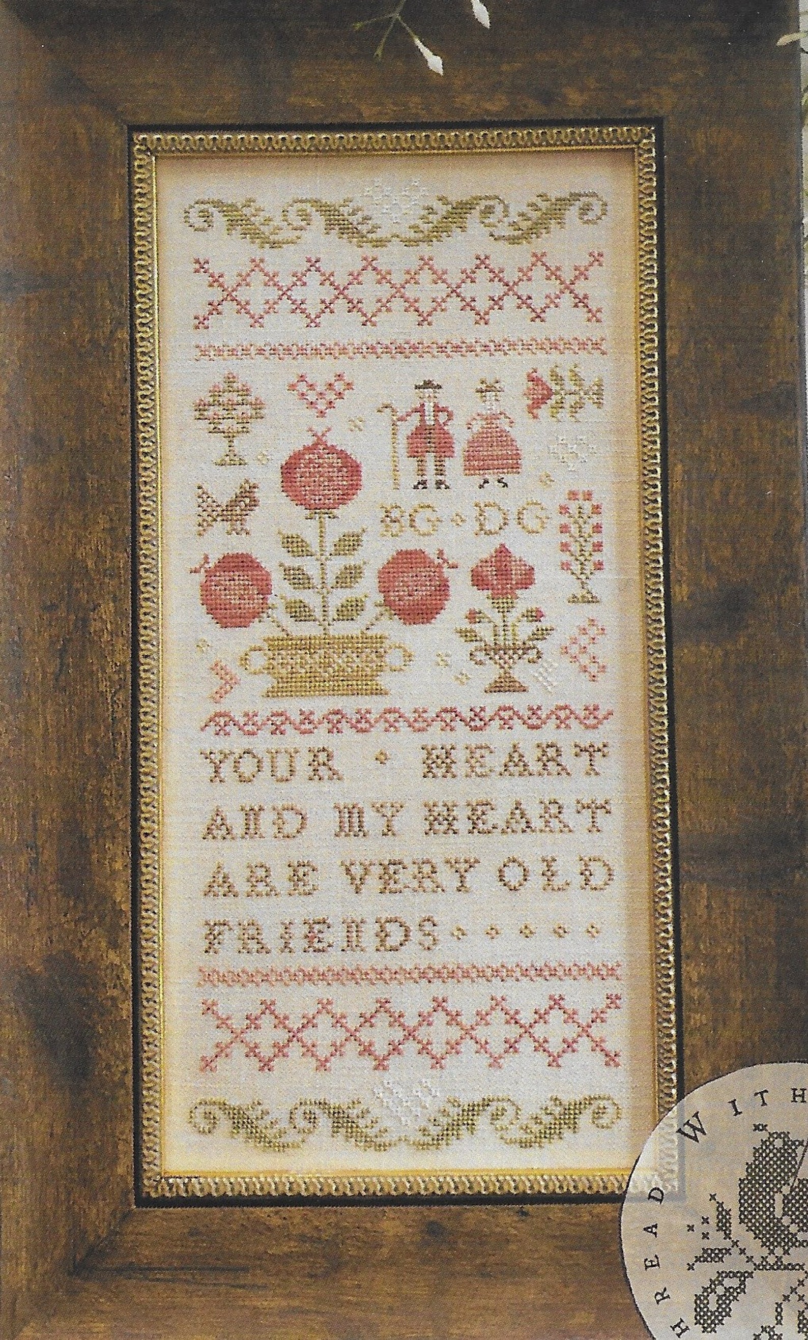 Counted Cross Stitch Pattern Our Hearts Sampler Cross - Etsy