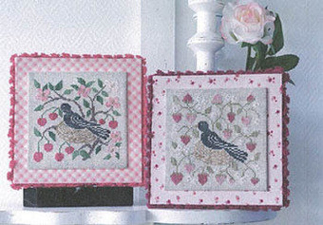 Counted Cross Stitch Pattern, Nids Printemps Ete, Nests Spring Summer ...