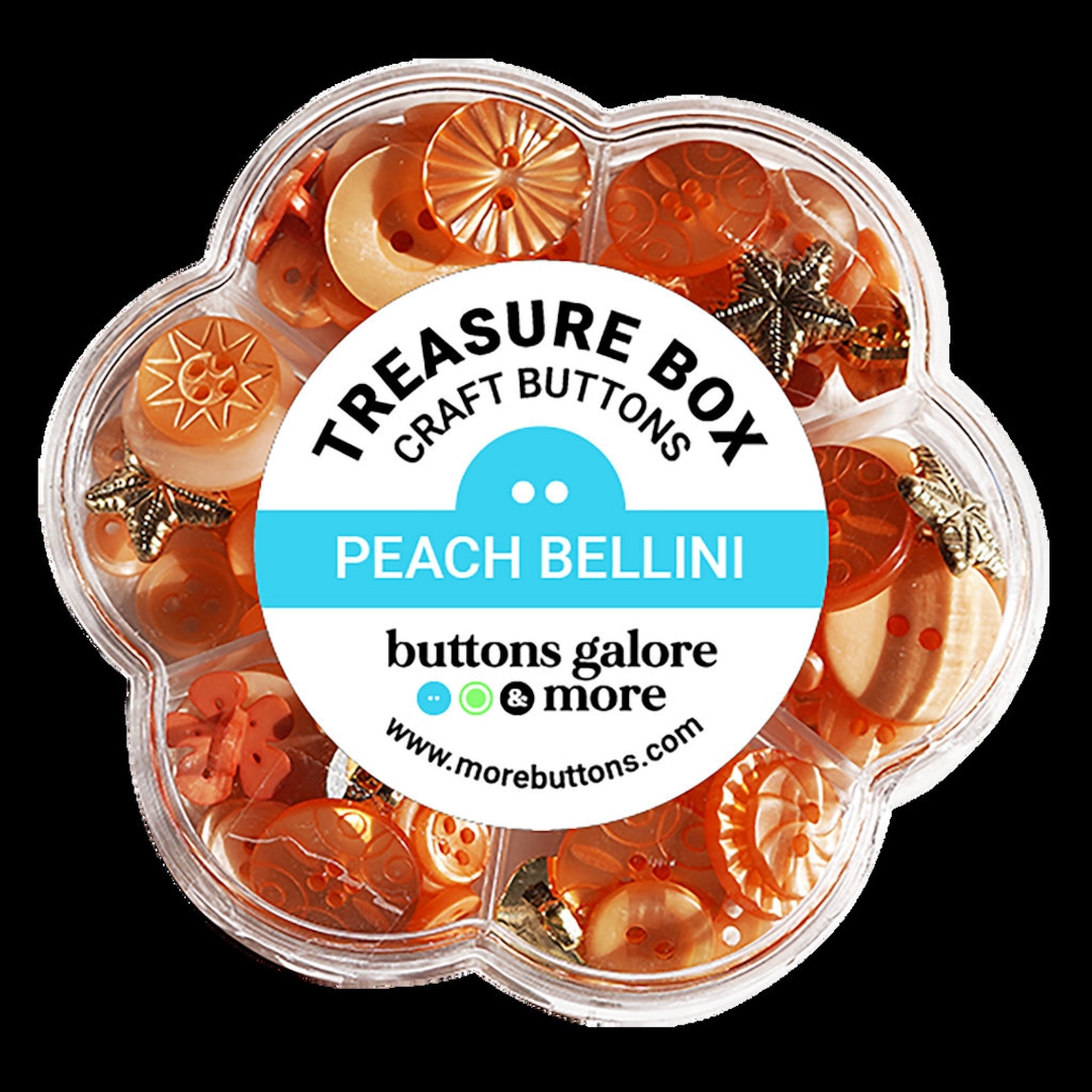 Peach Bellini, Treasure Box, Specialty Buttons, Peach Buttons, Craft ...