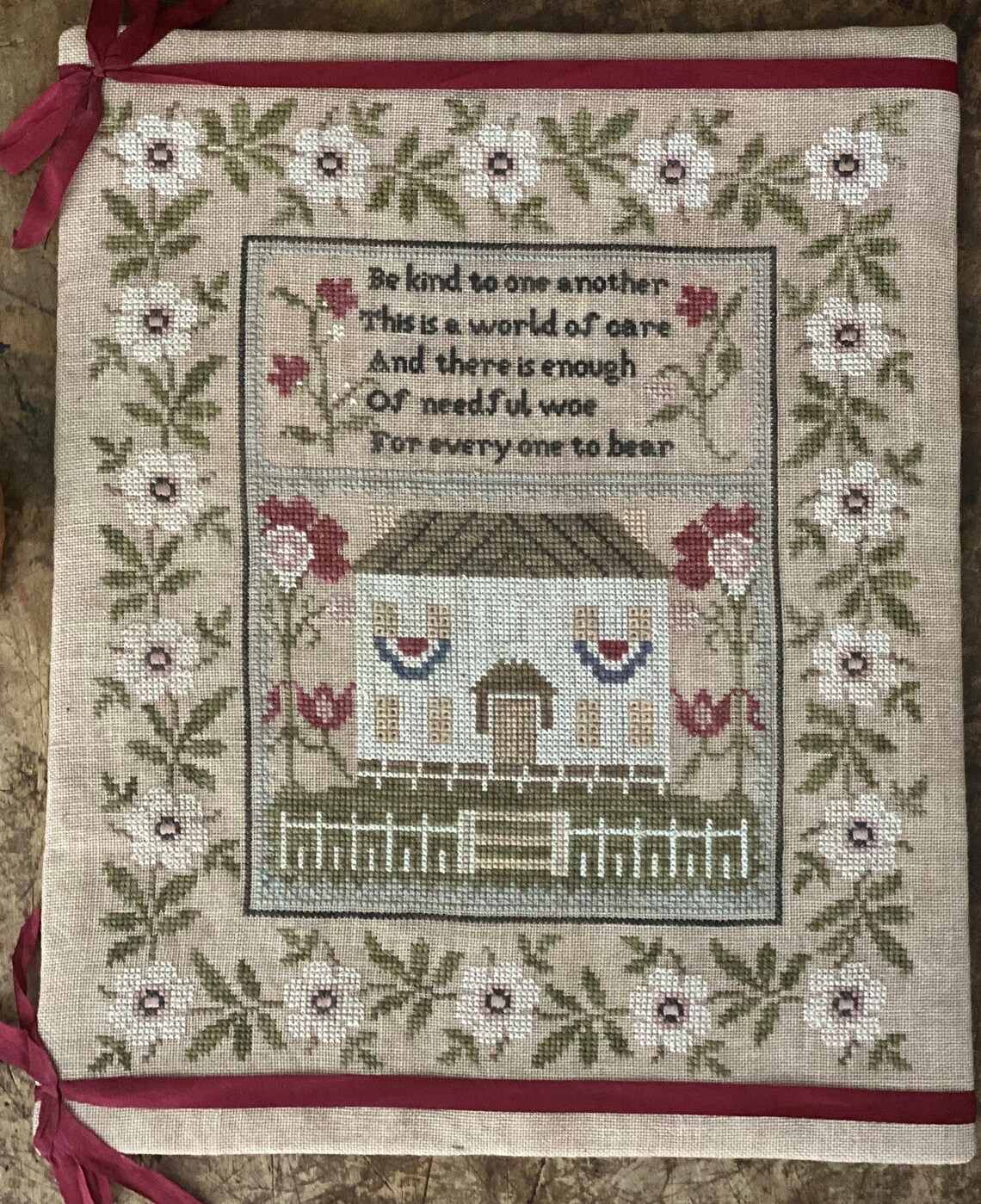 Counted Cross Stitch Pattern Be Kind Sampler Colonial Style | Etsy