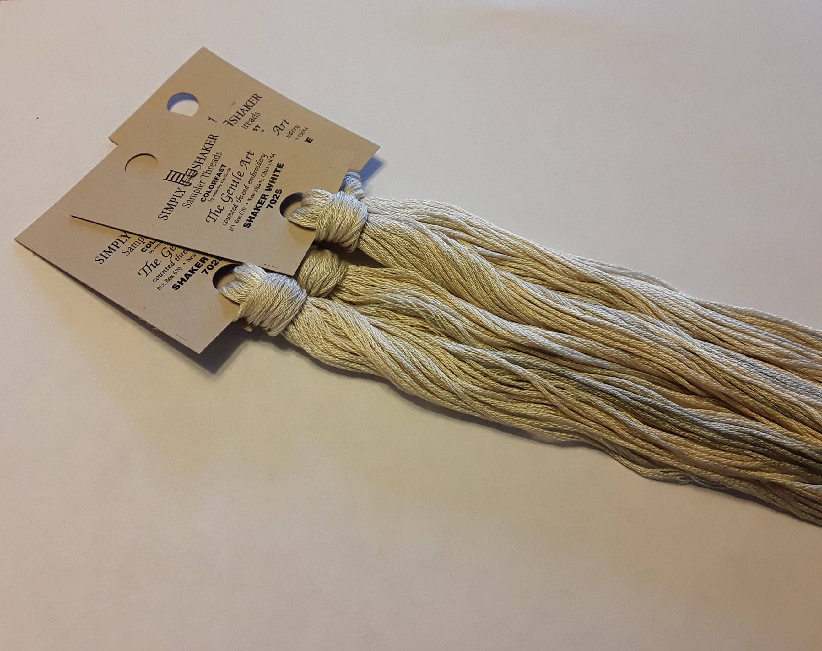 Gentle Art, Simply Shaker Threads, Shaker White, #7025, 10 YARD Skein ... Gentle Art, Simply Shaker Threads, Shaker White, #7025, 10 YARD Skein ...
