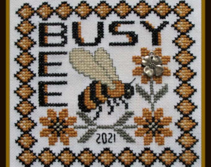 Counted Cross Stitch Pattern, Busy Bee, Word Play, Flower Charm ...