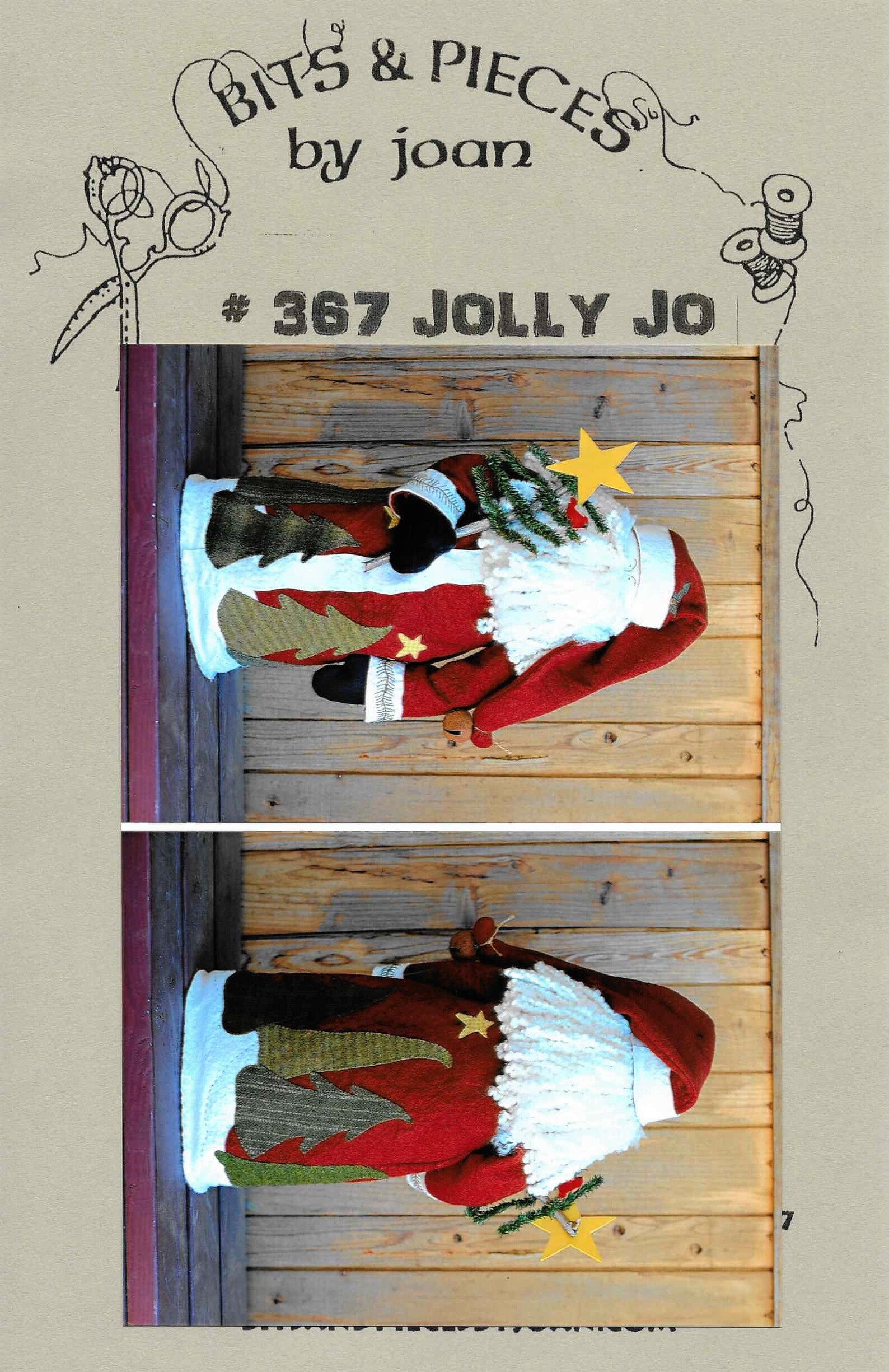 Wool Applique Pattern, Jolly Jo, Winter Decor, Santa, Wool Santa ...
