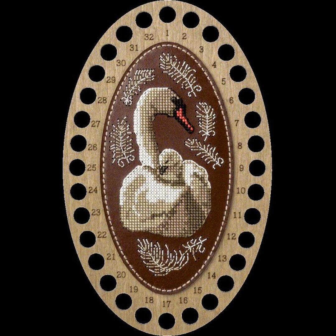 Swan Thread Organizer, Wooden Thread Keep, Cross Stitch Swan ...