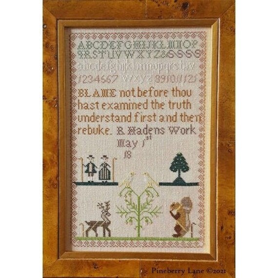 Crewel Primitive Decor Reproduction Sampler Inspirational Antique ...