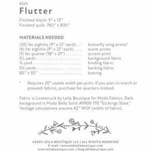 Quilt Pattern, Flutter, Spring Decor, Butterfly Wall Hanging, Fat Quarter Friendly, Vanessa ...