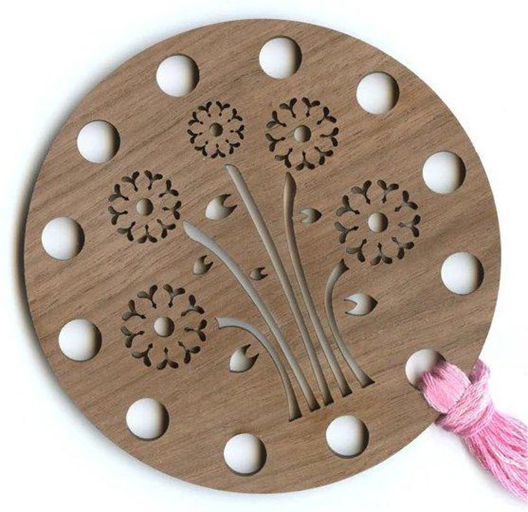 Bouquet, Wooden Thread Keep, Floss Organizer, Embroidery Tool, 4 Inch ...