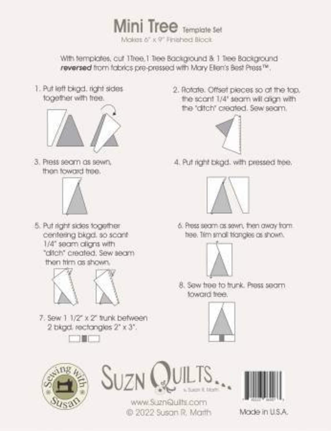 Quilt Ruler, Mini Tree, Tree Template, Tree Acrylic Ruler, Acrylic ...