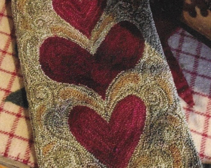 Punch Needle Pattern, Wonky Hearts, Valentine Hearts, Valentine Decor ...